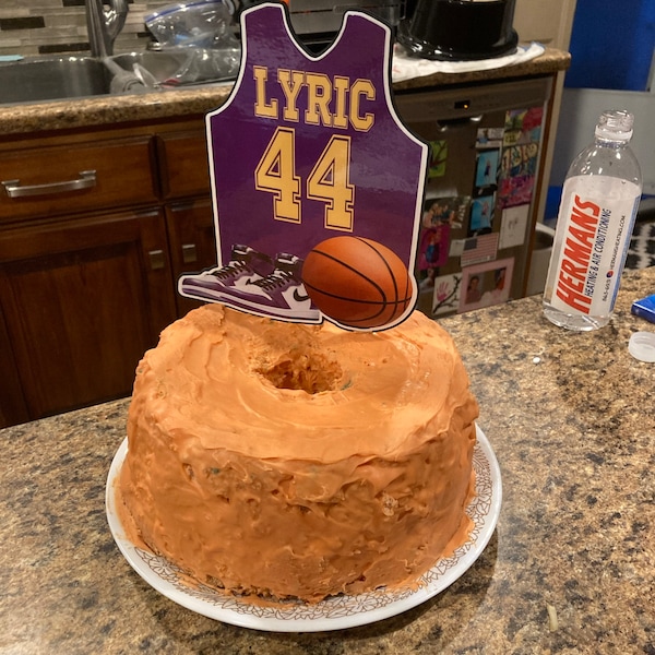 Custom Basketball Jersey Cake Topper, Personalized Basketball Cake ...