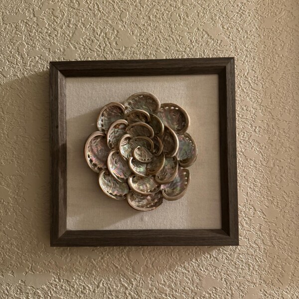 Red Abalone Art, Shell Wall Art, 3D Shell Art, Coastal Shell Art ...