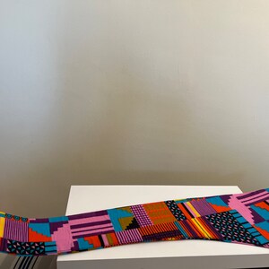 Ankara African Print Headdress Crown With Metallic Detail. Red & Gold ...