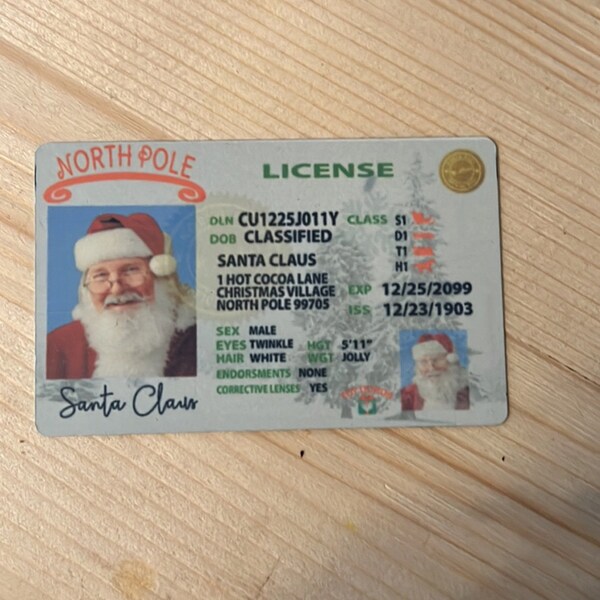 Santa License PNG, Working QR Code, True Address, Christmas, Santa ...