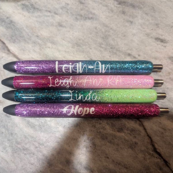 Set of 7 Days of the Week Glitter Epoxy Gel Pens, Sassy Epoxy Glitter ...