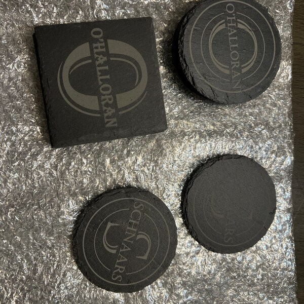 Personalized Stone Coasters, Wedding Gifts, Custom Slate Coasters ...