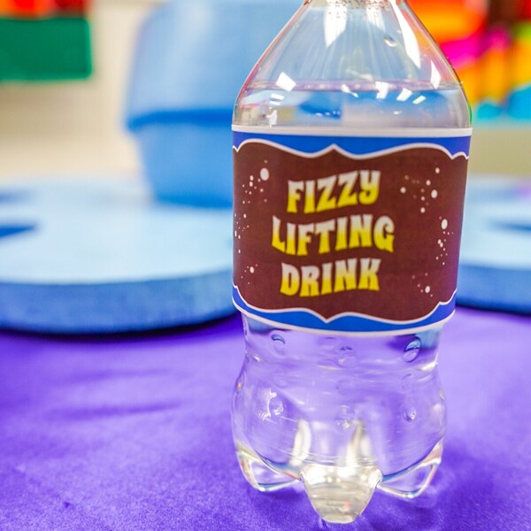 Fizzy Lifting Drink Labels for Water Bottles & Soda Cans Charlie and ...