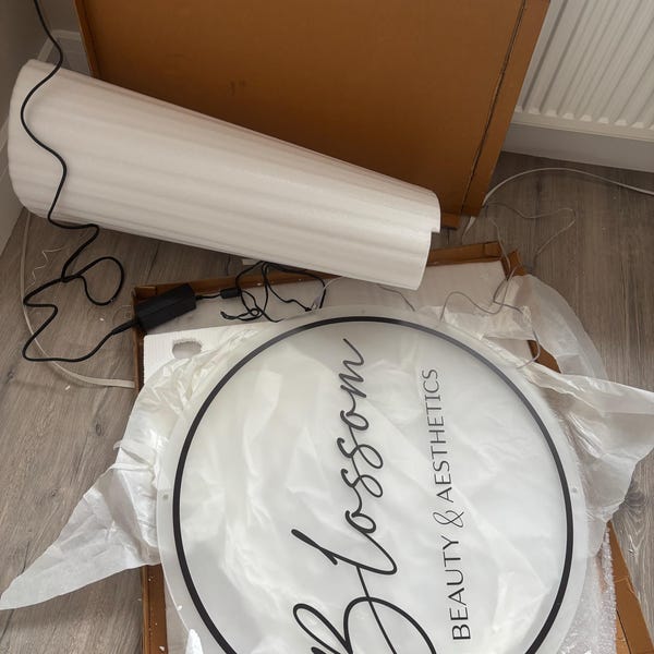 Custom Beauty Studio Glow up Sign, Acrylic Salon Backlit Sign, Business ...