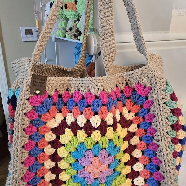 Granny Square Beach Bag Crochet Pattern - Downloadable PDF - Etsy