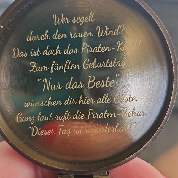 Kompass mit Gravur inkl. Lederetui personalisiertes Geschenk Monogramm ...