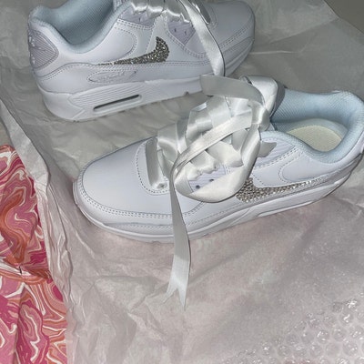 Personalised Air Force 1 White Wedding Sneakers // Blinged Out With ...