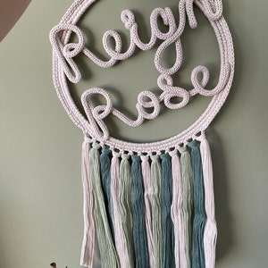 Knitted Mothers Day Sign Wire Word Cord Knit Rope Mothers Day Gift for ...