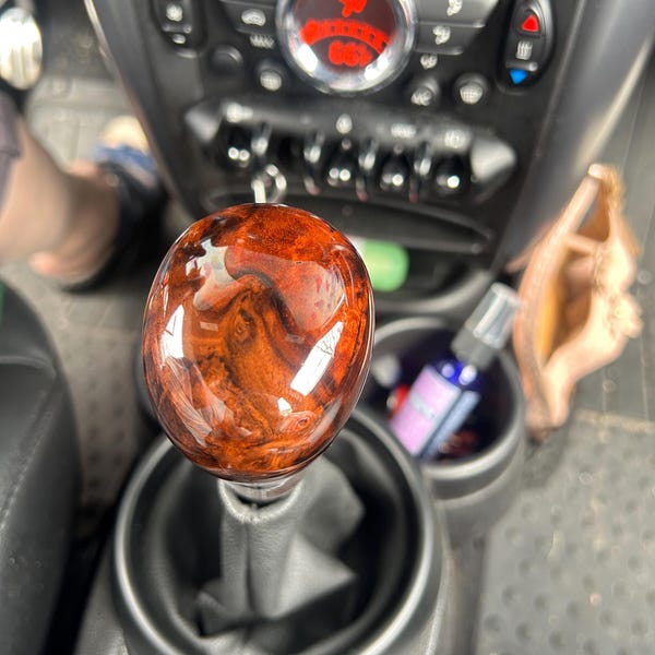 Mini Cooper Dark Walnut Burl Wood Gear Shift Knob: Manual Transmission ...