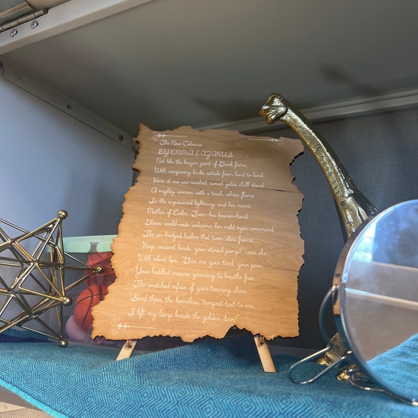 Wood Engraved Poem | Custom Short Story or Poem With a Stand ...