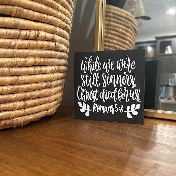 Mini Bible Verse Sign, Scripture Sign, Religious Sign, Shelf Sitter ...