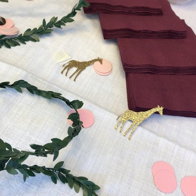 ORIGINAL Giraffe Confetti, Pink and Gold Giraffe Party Decorations ...