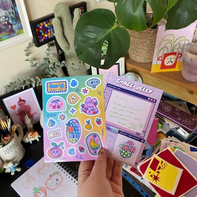 Fruity Sticker Sheet A6, Strawberry Sticker, Cherry Sticker, Matte ...