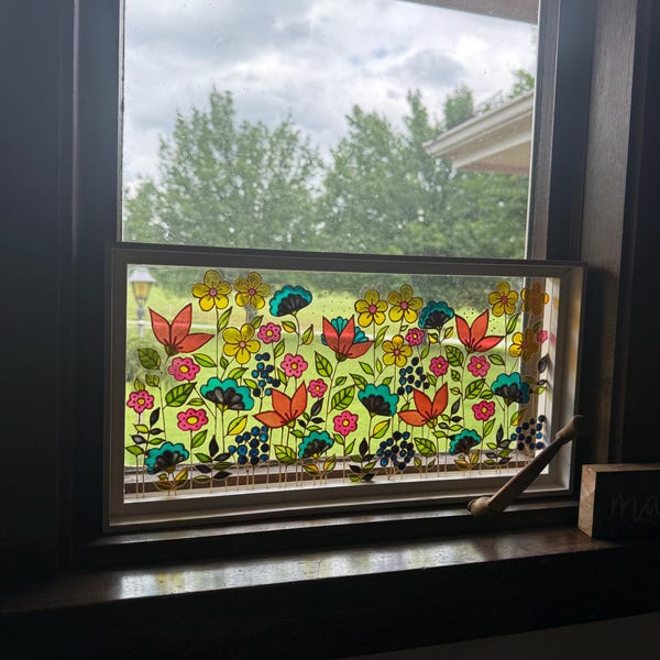 Texas Bluebonnet Suncatcher Stained Glass Window Hanging, Texas State ...