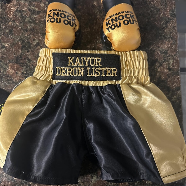 Newborn Knockout Boxing Set: Prop Baby Boxing Ring Personalized Robe ...