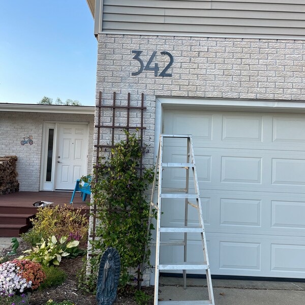 12 Inch Mid Century Metal House Numbers & Letters | Individual House ...