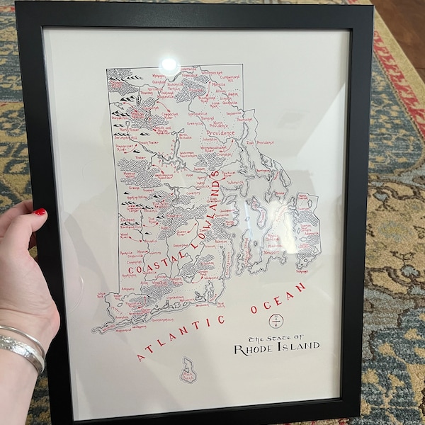 Alabama Map Hand Drawn Fantasy Map for Home Decor - Etsy