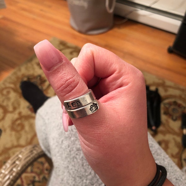 Big Sis Lil Sis Ring, Two Personalized Rings, Spiral Ring, Big Sister ...