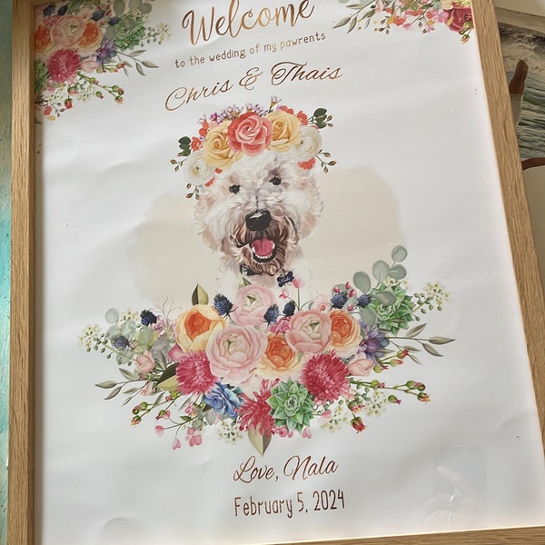 Seating Chart Sign Wedding Dog Sign Wedding Reception Table Numbers ...