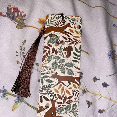 Foxes and Squirrels Bookmark. Woodland Creatures Illustration ...