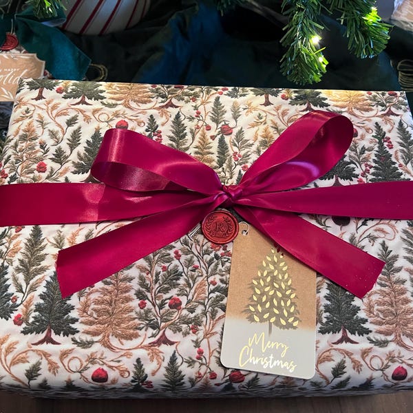 Blue Crab Wrapping Paper Roll, Chic Coastal Aesthetic Wrapping Paper ...