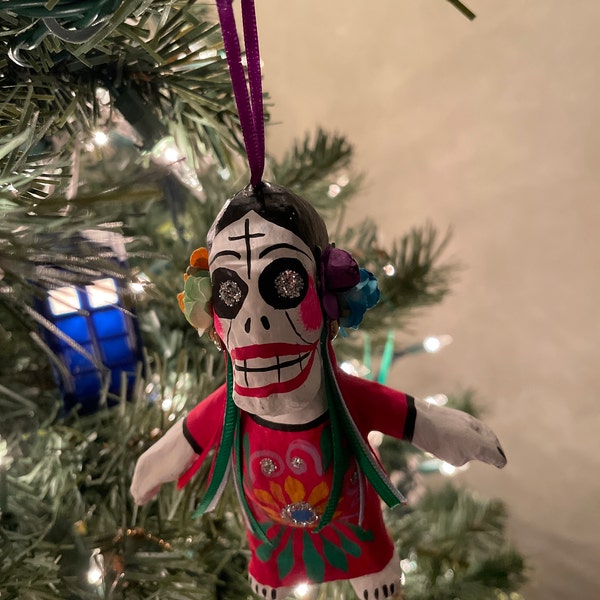 Mini DAY of the DEAD Ornaments, Dia De Los Muertos, Mexican Calaveras ...