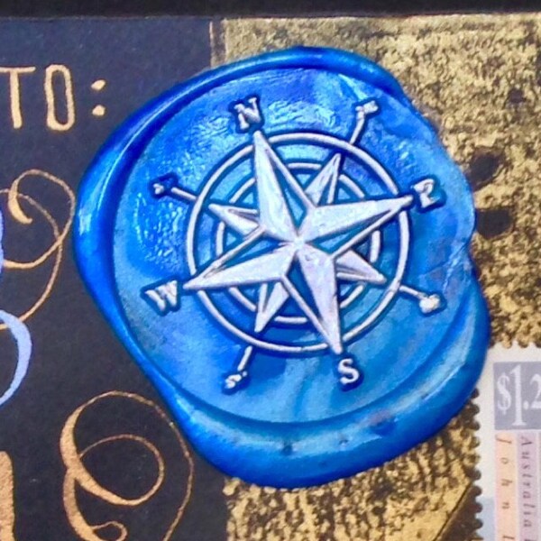 Wax Seal Stamp - 1pc Compass Wax Stamp, Sealing Wax Stamp Compass, Wax ...