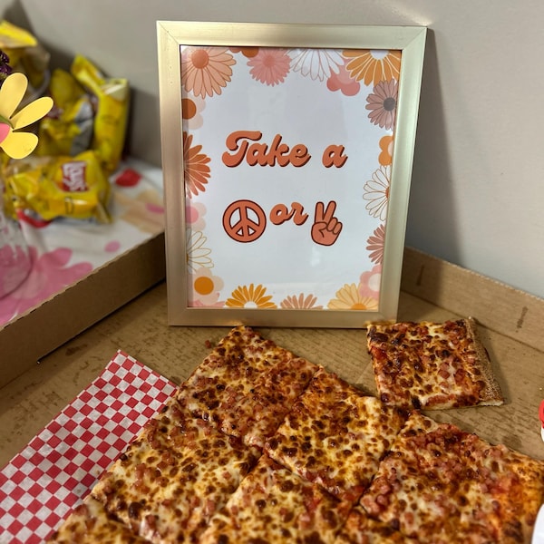 Printable Groovy Birthday Party Decor Groovy Food Table Sign Retro ...