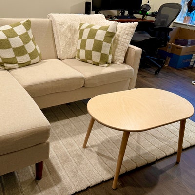 Walnut Wood Rectangle Computer Desk Table, Narrow Spacesaver Modern ...