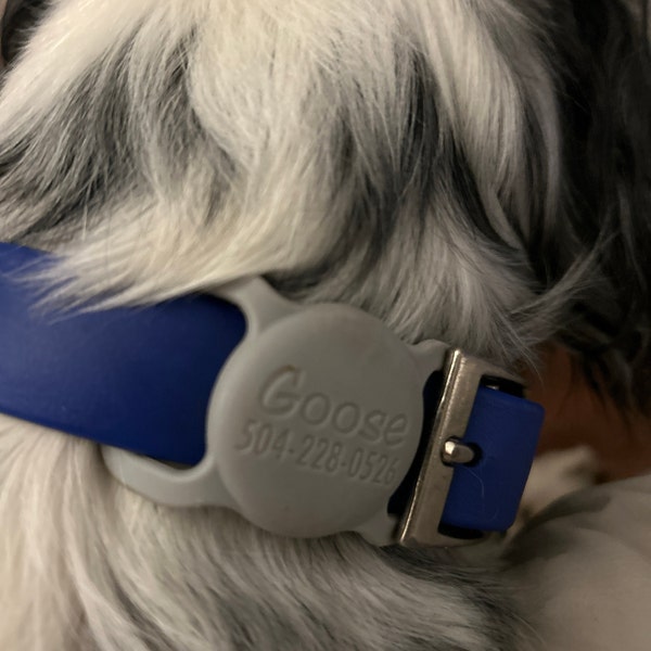 AirTag Pet Collar Holder | Dog Collar Air Tag Case | Dog ID Name Tag ...