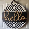 Welcome Scribble Door Sign - Year Round - Front Door Wreath - Etsy
