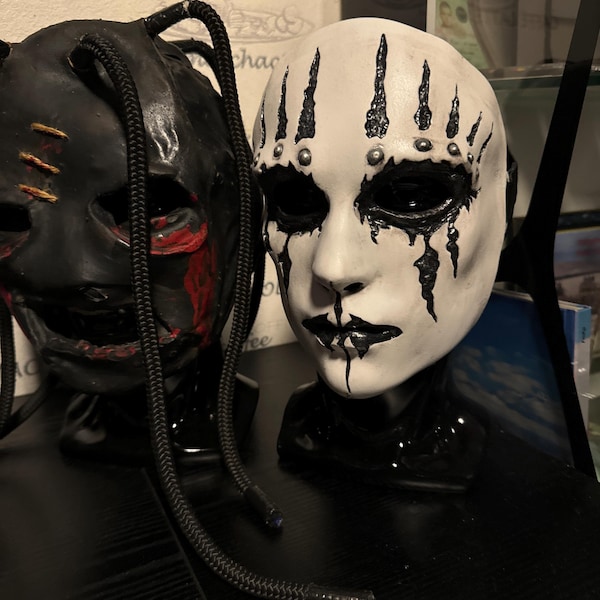 Slipknot Joey Jordison Mask – Iowa Era Pierrot Black Metal Full-face ...