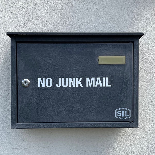 NO JUNK MAIL | Letterbox Post Box Door Home | Vinyl Decal Sticker - Etsy
