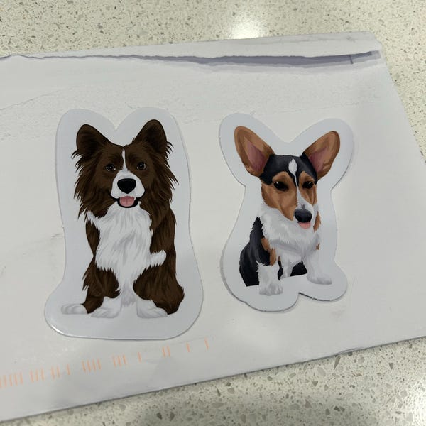 Personalized Dog Stickers Hand Drawn Custom Pet Sticker, Custom Dog ...