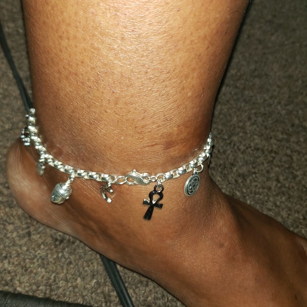 Star of Life Medical Charm Necklace - Sterling Silver Charm & Black ...