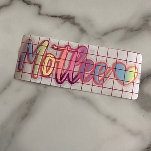 5 Length Monoline Script Font Layered Name Decal - Etsy