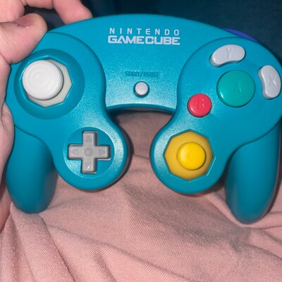 Authentic Official Nintendo Gamecube Controller Emerald Blue Tight ...