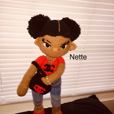 TBC Crochet Doll Pattern 18 Inch Crochet Doll Pattern Black Doll ...