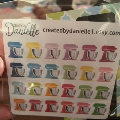 Kitchen Mixer Planner Stickers, Baking Planner Stickers, Kitchen ...