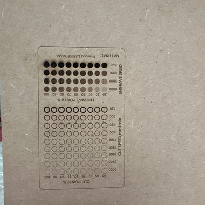 Xtool Test Files, Xtool Material Test, Xtool Creative Space Laser Test ...