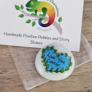 You Are Loved Sparkly Heart Pebble /personalised /positive Gift ...