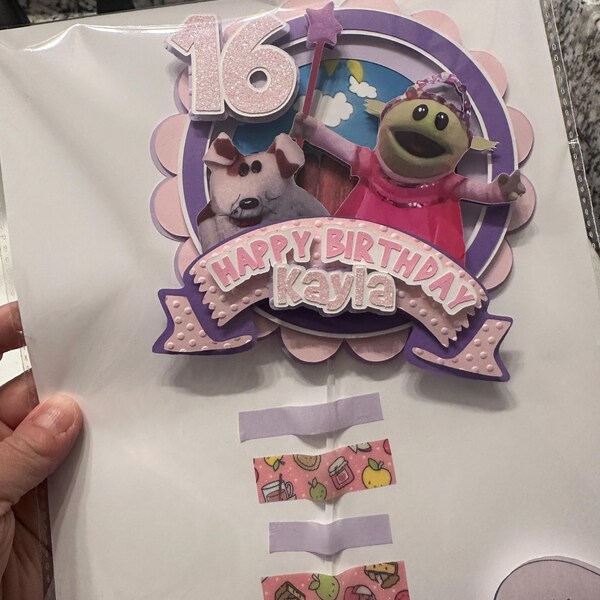 Nanalan Birthday Shaker Topper, Who's That Wonderful Girl Birthday ...