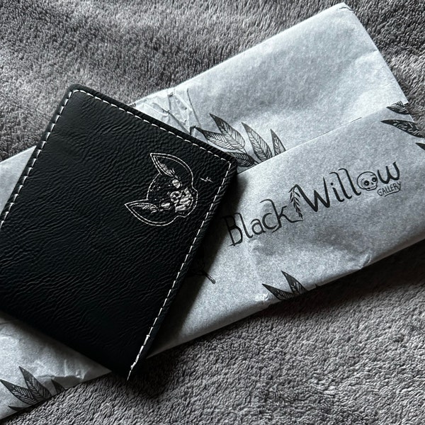 Mad Bat Vegan Leather Wallet - Etsy