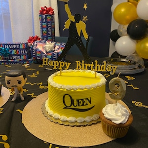 Freddie Mercury Cake Topper, Queen Rock Band, Party Decorations - Etsy