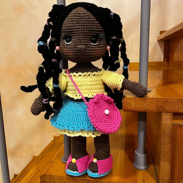 Clara Crochet Doll Pattern, Amigurumi Doll Pattern, Crochet Valentine ...