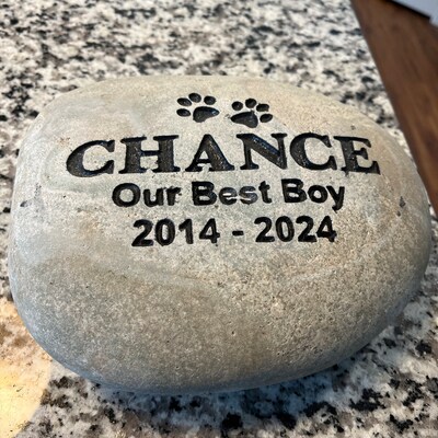 Family Tree Written in Stone Custom Carved River Rock Garden Decoration ...