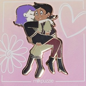 The Owl House Gold Enamel Pin Lumity Luz Noceda & Amity Blight Hug - Etsy