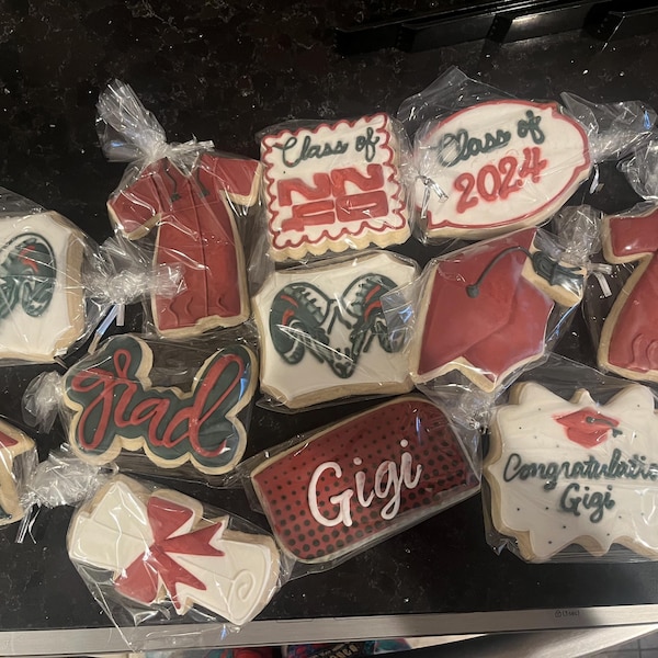 Graduation Cookies - Your Choice of Colors and Name - One Dozen - Etsy