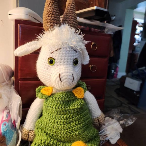 Crochet Goat Pattern: Amigurumi Stuffed Animal Toy (PDF Pattern ...