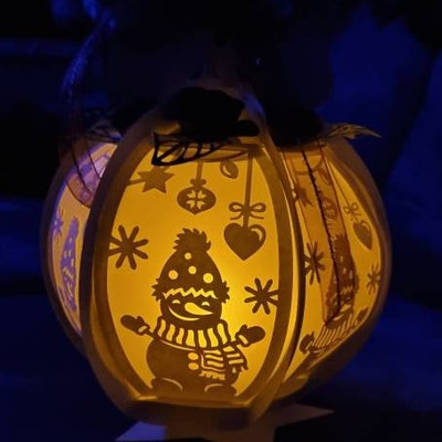 Valentine Paper Cut Dome Lantern Light Box Template, 3D Lantern Paper ...